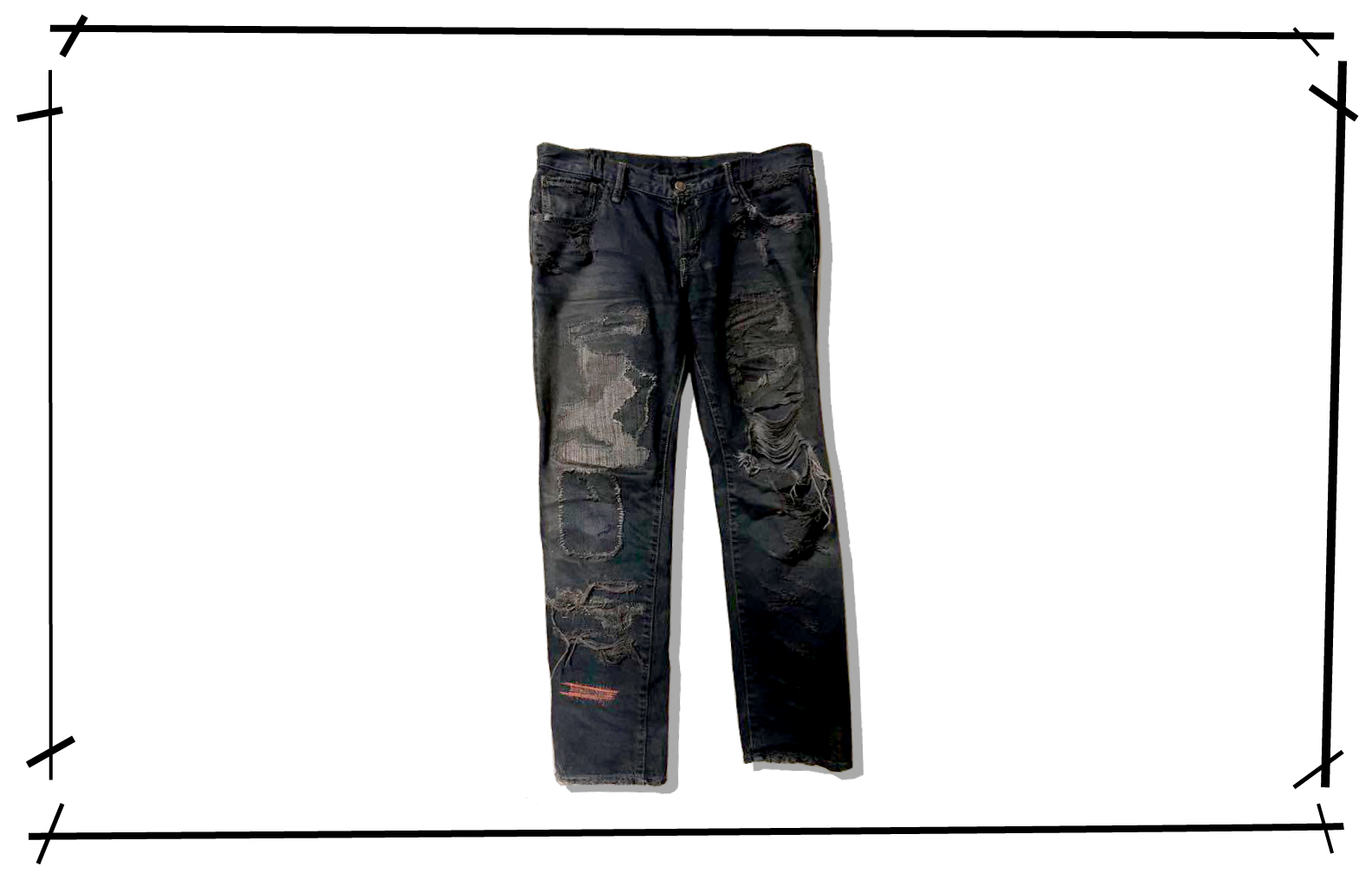 언더커버 60 데님팬츠 블랙 2005SS - 지페리토 라이브러리